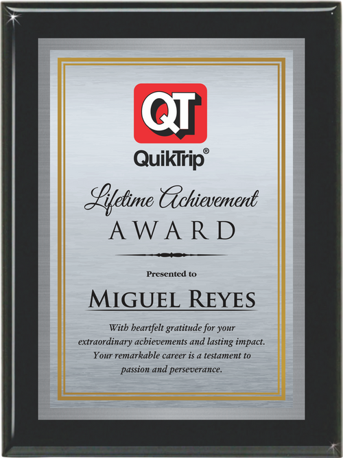 EXECUTIVE EBONY PIANO FINISH PLAQUE | TOP PERFORMER AWARD PLAQUE