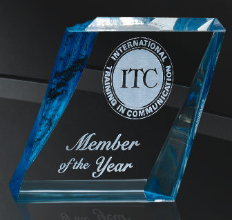 ACRYLIC ANGLED SQUARE PAPERWEIGHT